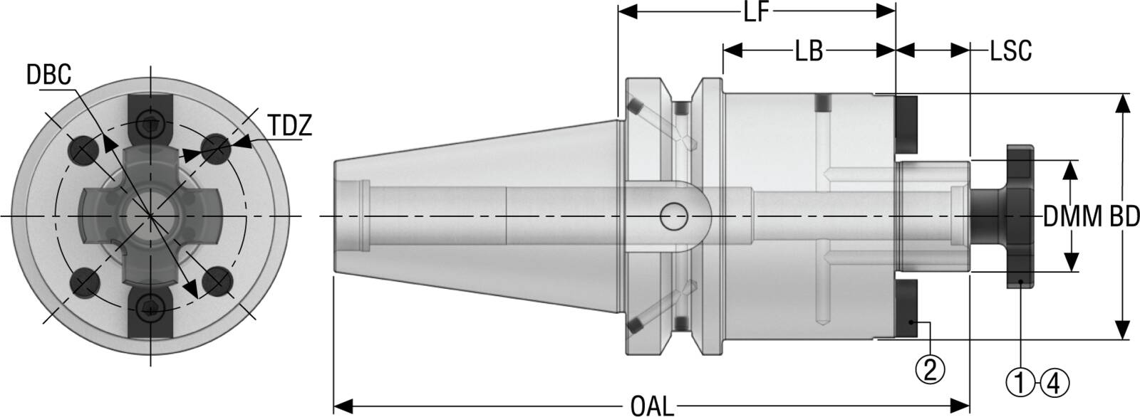 BT40ADB-SM40-050-L1 | Secotools.com